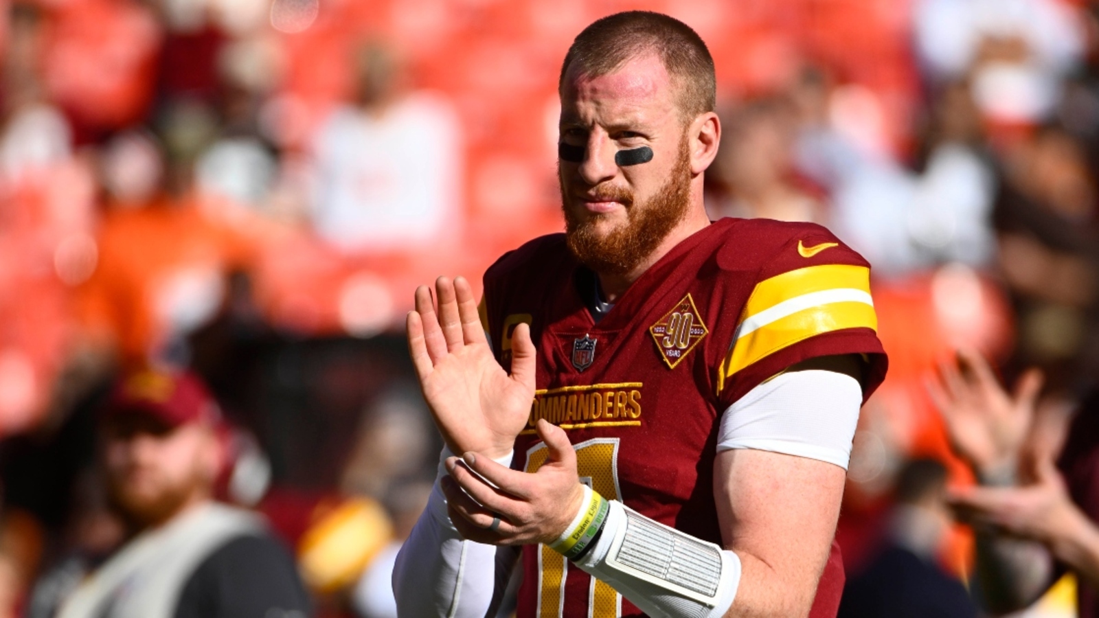 Carson Wentz rocks Commanders, Eagles and Colts gear in new training ...