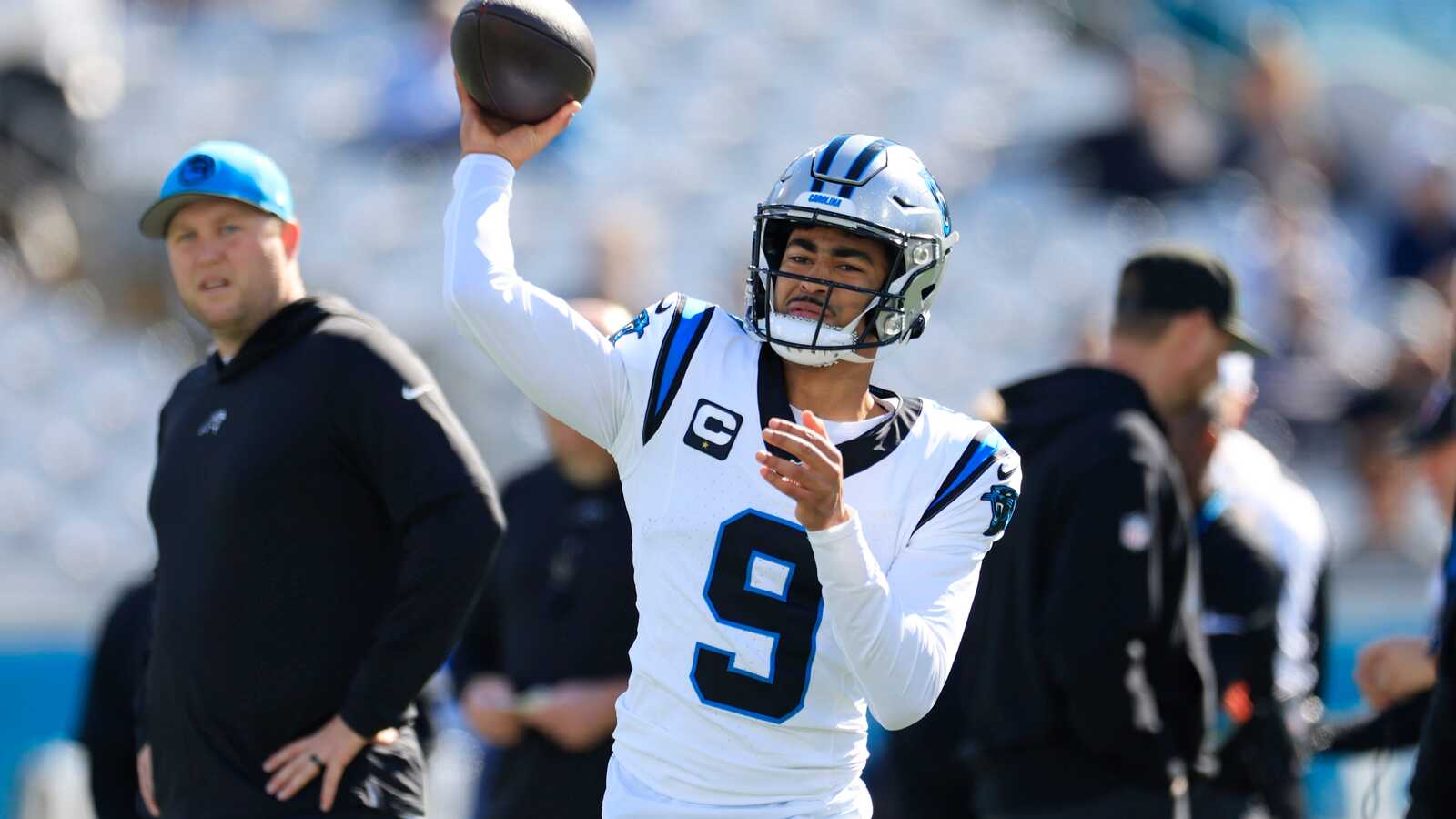 Bryce Young slams tablet in anger on sideline after taking brutal sack ...