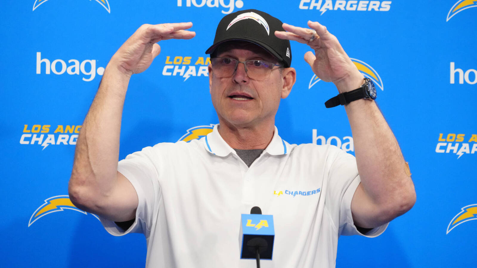 Chargers HC Jim Harbaugh delivers offseason's most locked-in quote ...