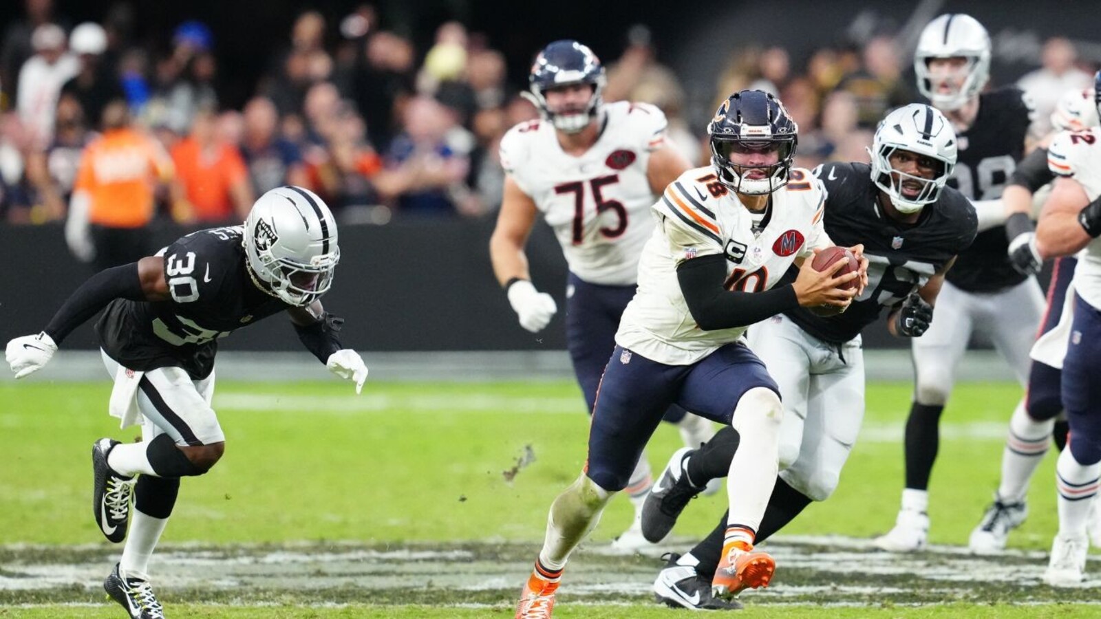 Bears vs. Raiders: Caleb Williams Overcomes Penalty Scares to Set Up ...