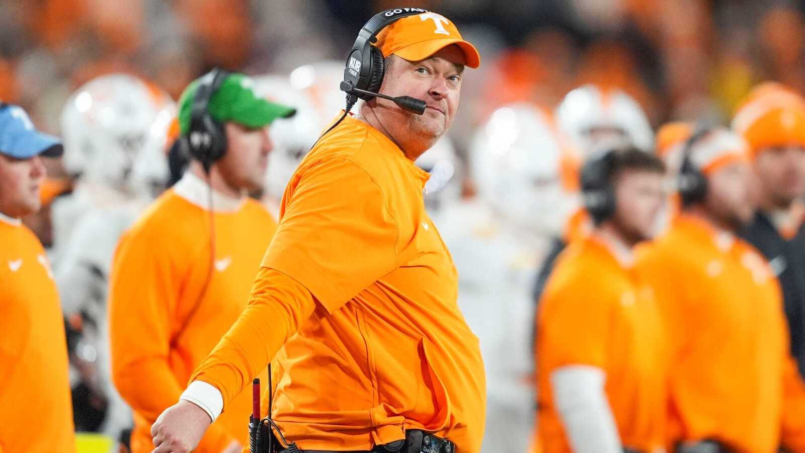 Why did Tennessee head coach Josh Heupel push an assistant coach during ...