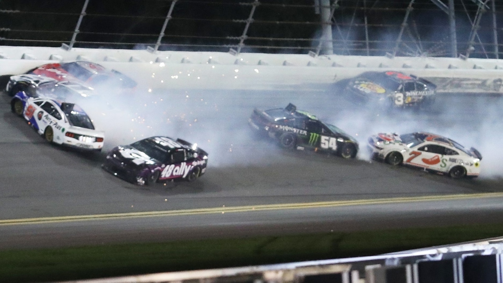 NASCAR addresses decision to remain green during last-lap wreck of ...