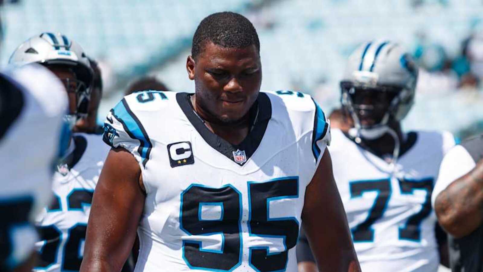 Panthers star Derrick Brown shares major respect for Patriots QB Drake ...