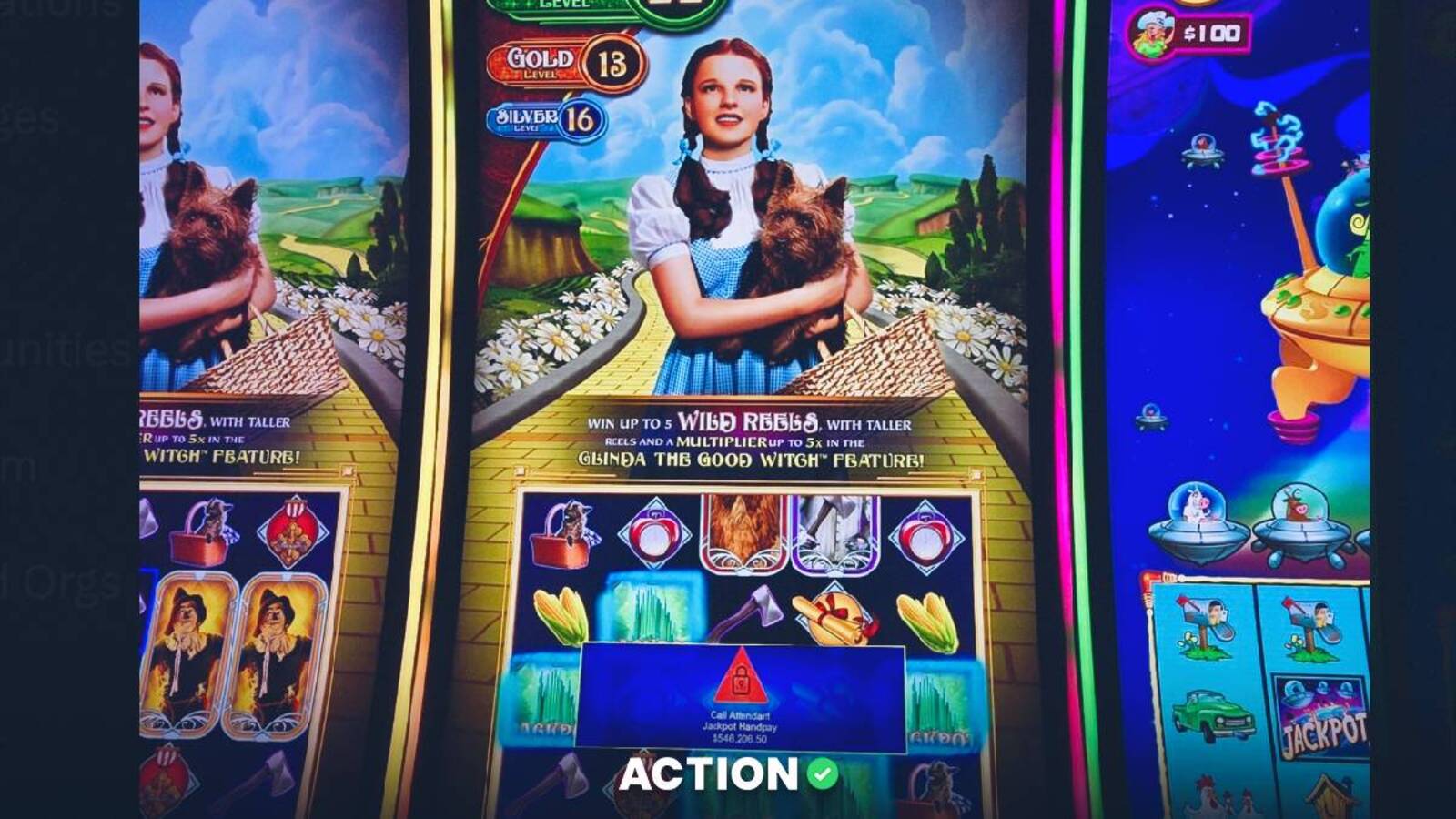 The Wizard of Oz Slot Machine Pays off Big at Four Queens Casino ...