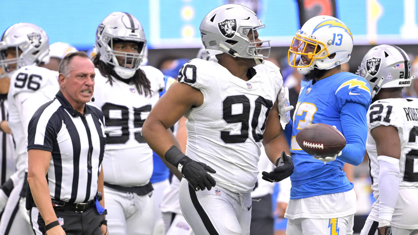 Watch: Raiders DL ejected for late hit on Justin Herbert | Yardbarker