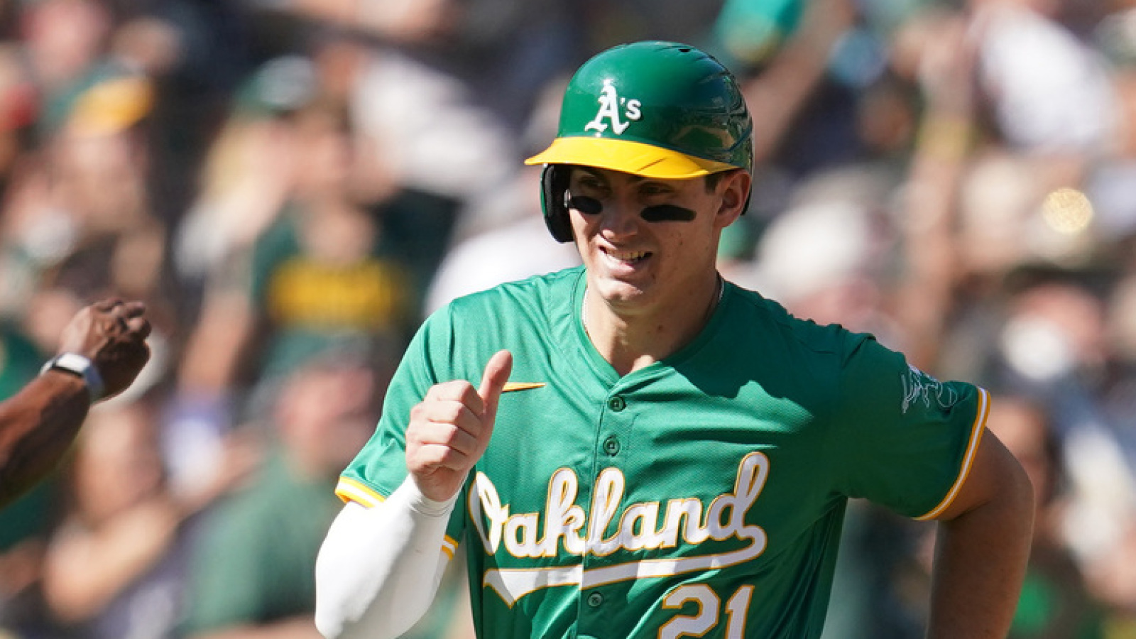 Watch: Unlikely slugger helps A's start new era off with a bang ...