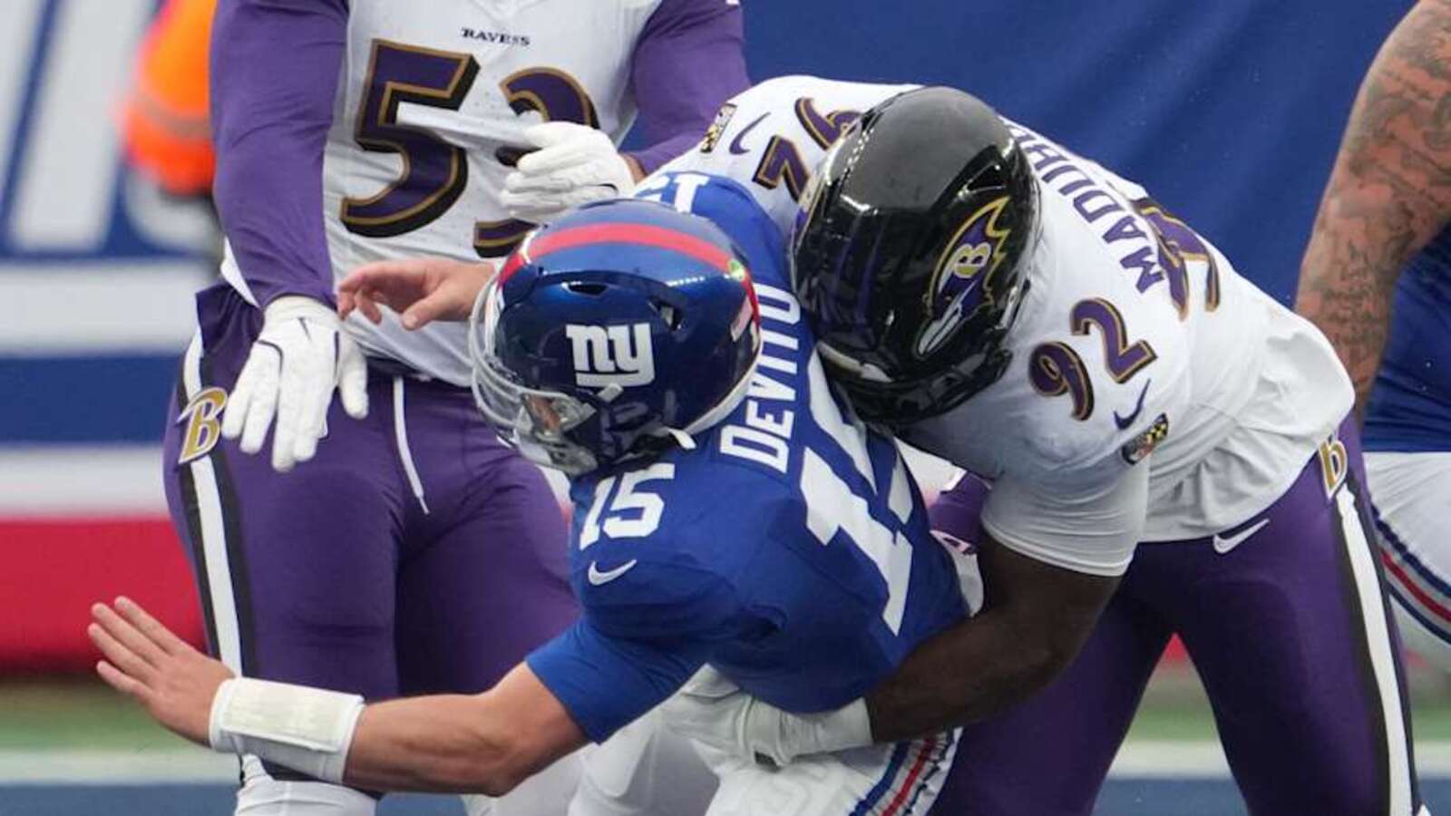 Giants QB Tommy DeVito Exits Ravens Game vs. Ravens with Concussion | Yardbarker