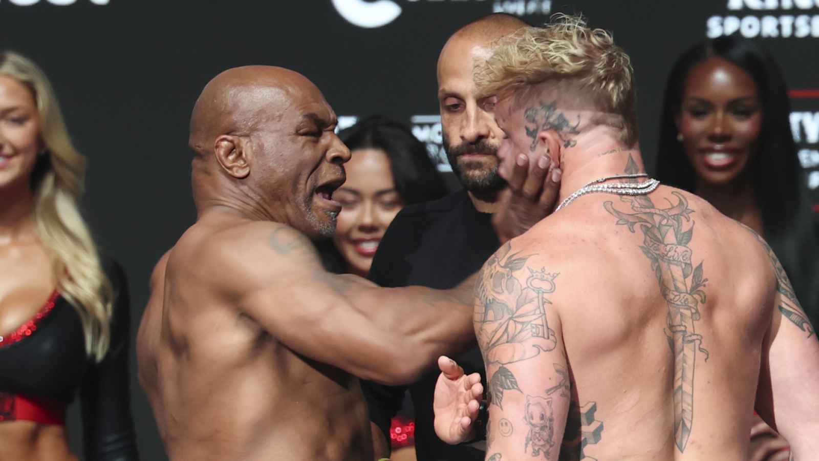 Watch: Mike Tyson slaps Jake Paul during pre-fight weigh-in | Yardbarker