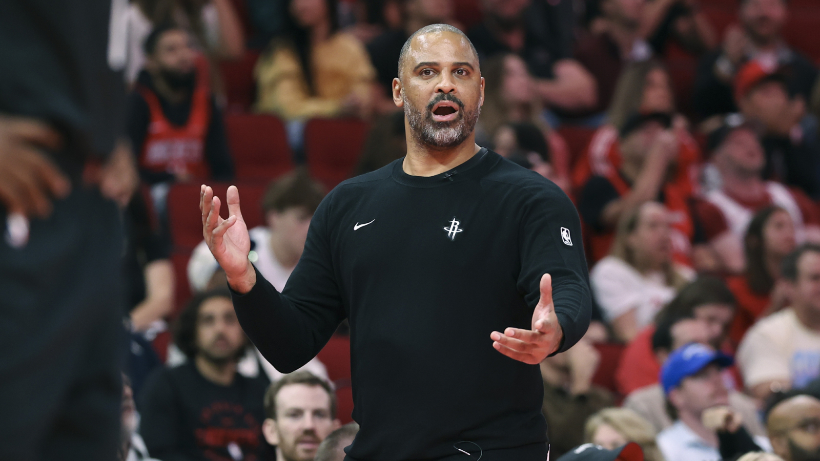 Rockets coach Ime Udoka has an incident with Dillon Brooks during game ...