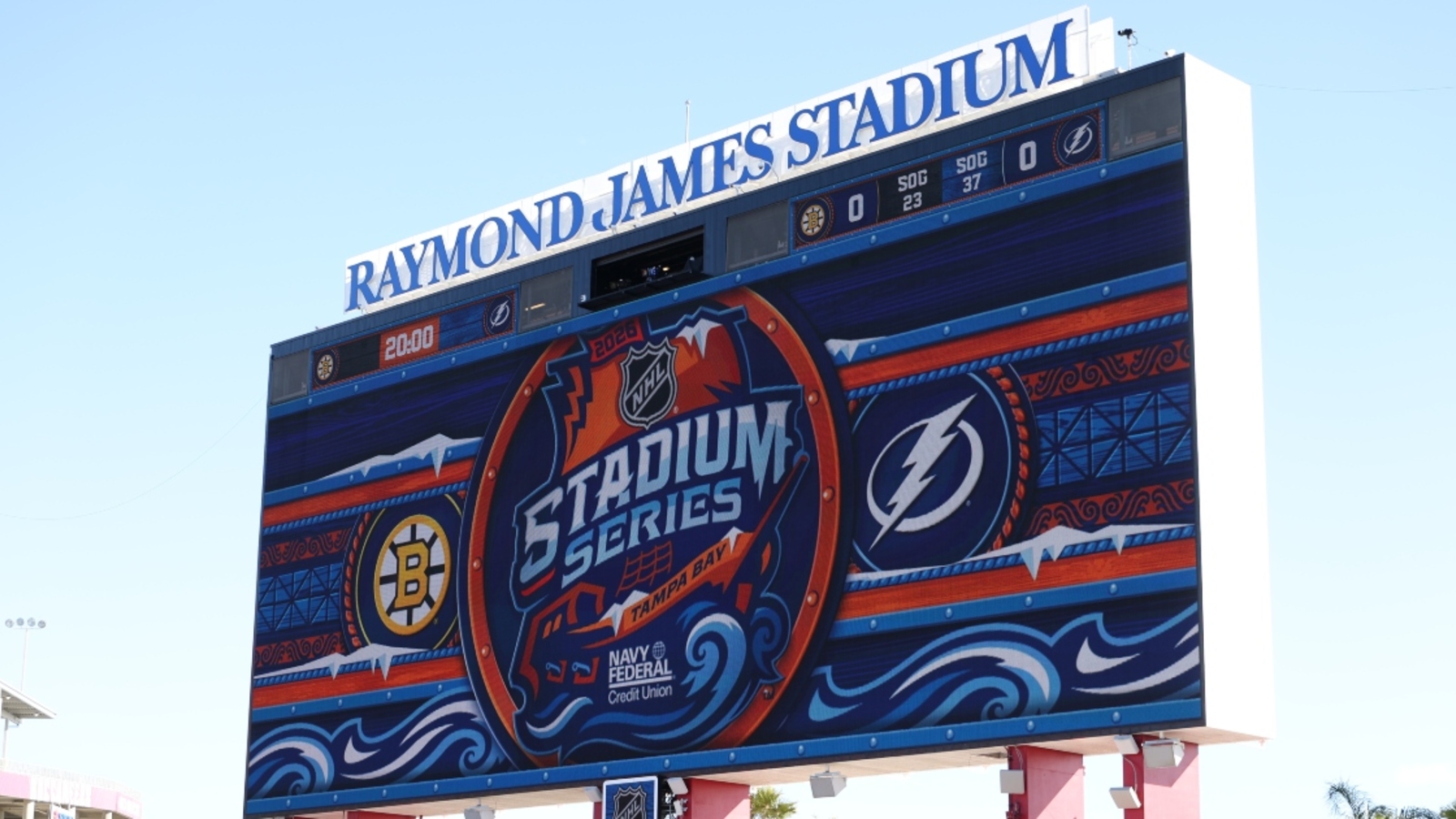 Boston Bruins arrive dressed as Patriots ahead of NHL Stadium Series vs ...