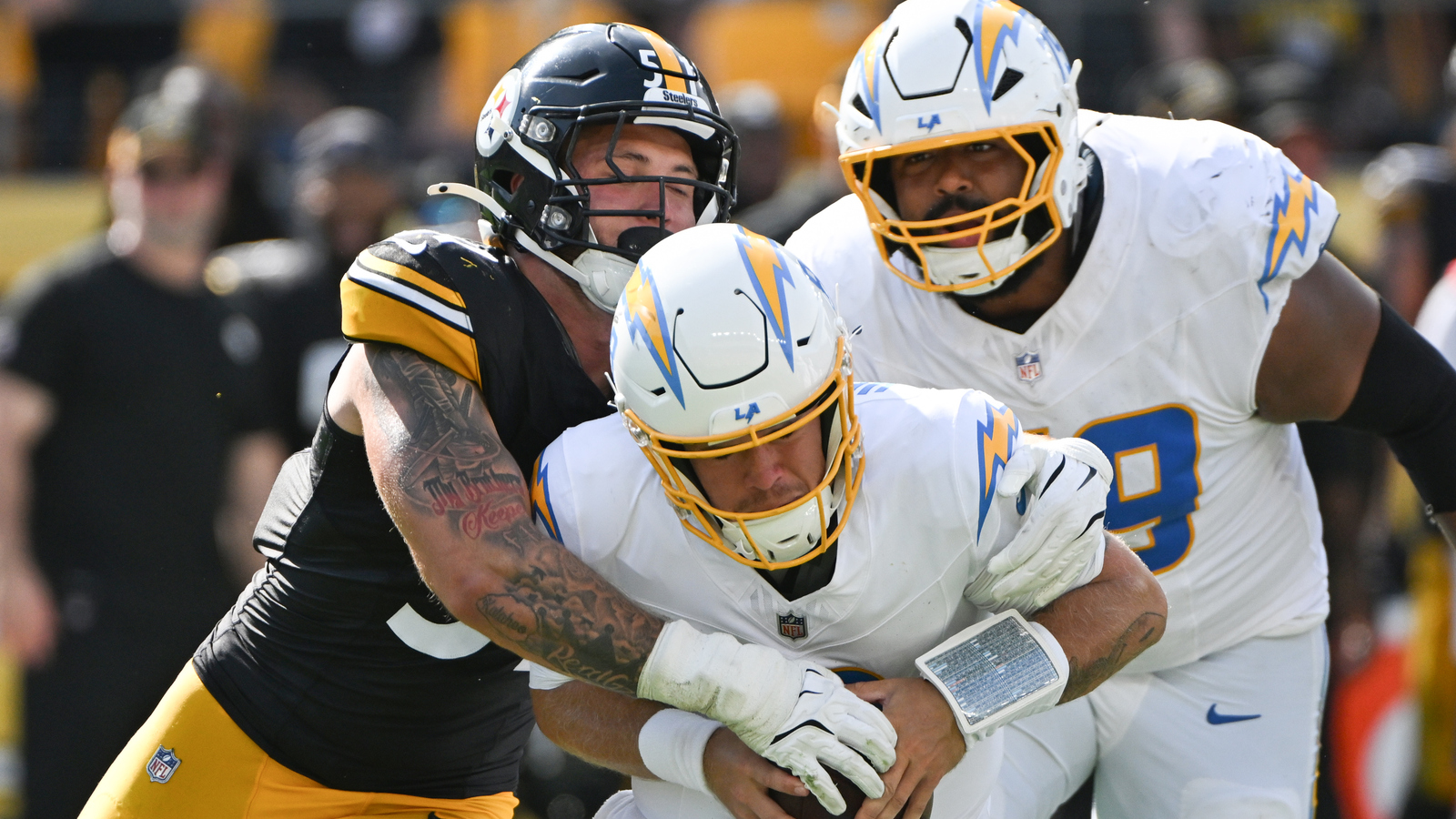 Watch: Nick Herbig gets a pair of sacks against Chargers | Yardbarker