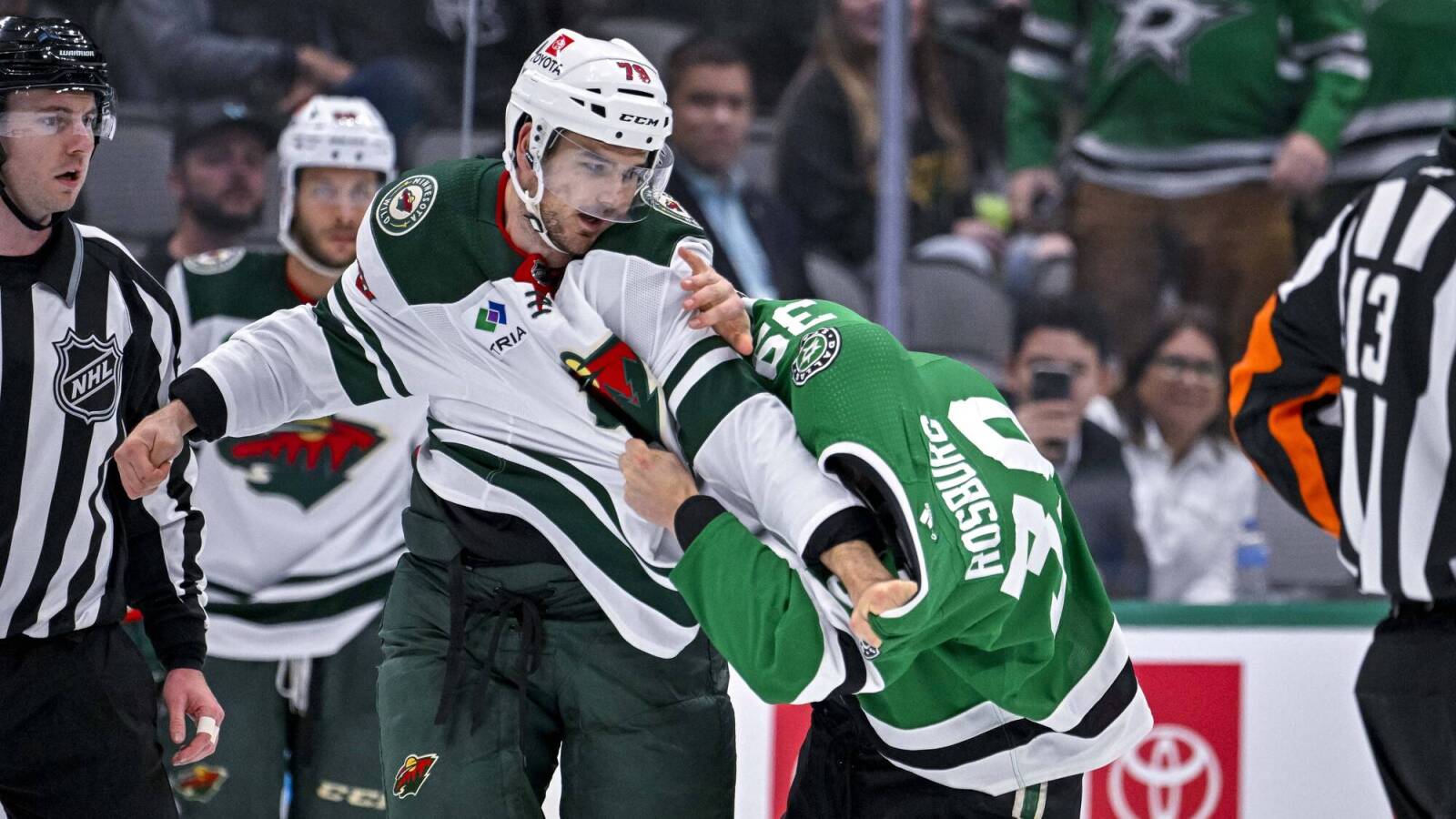 Watch: Errant punch from Wild's Brandon Baddock catches linesman ...