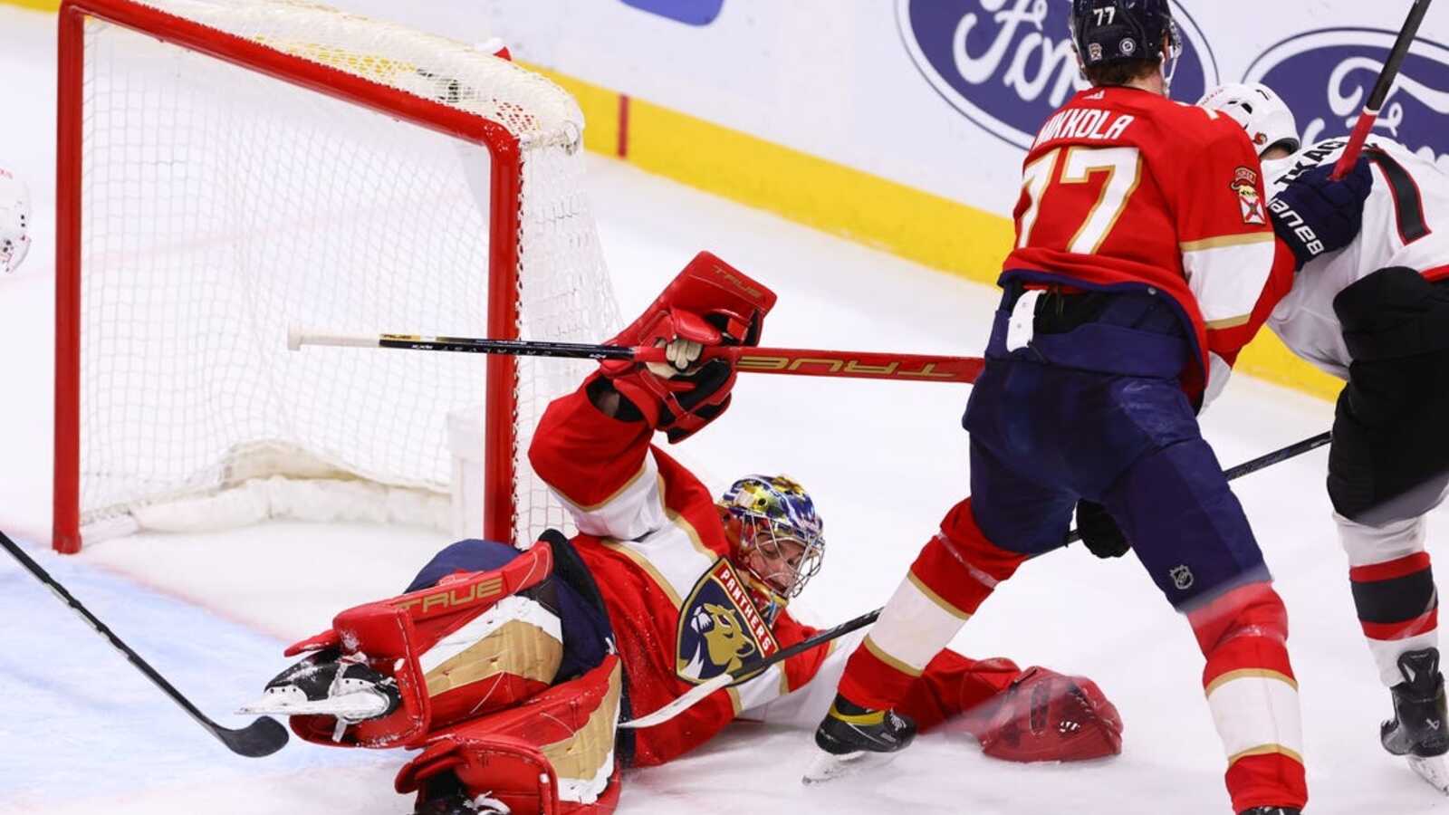 Panthers' Anthony Stolarz picks up assist, shuts out Sens | Yardbarker