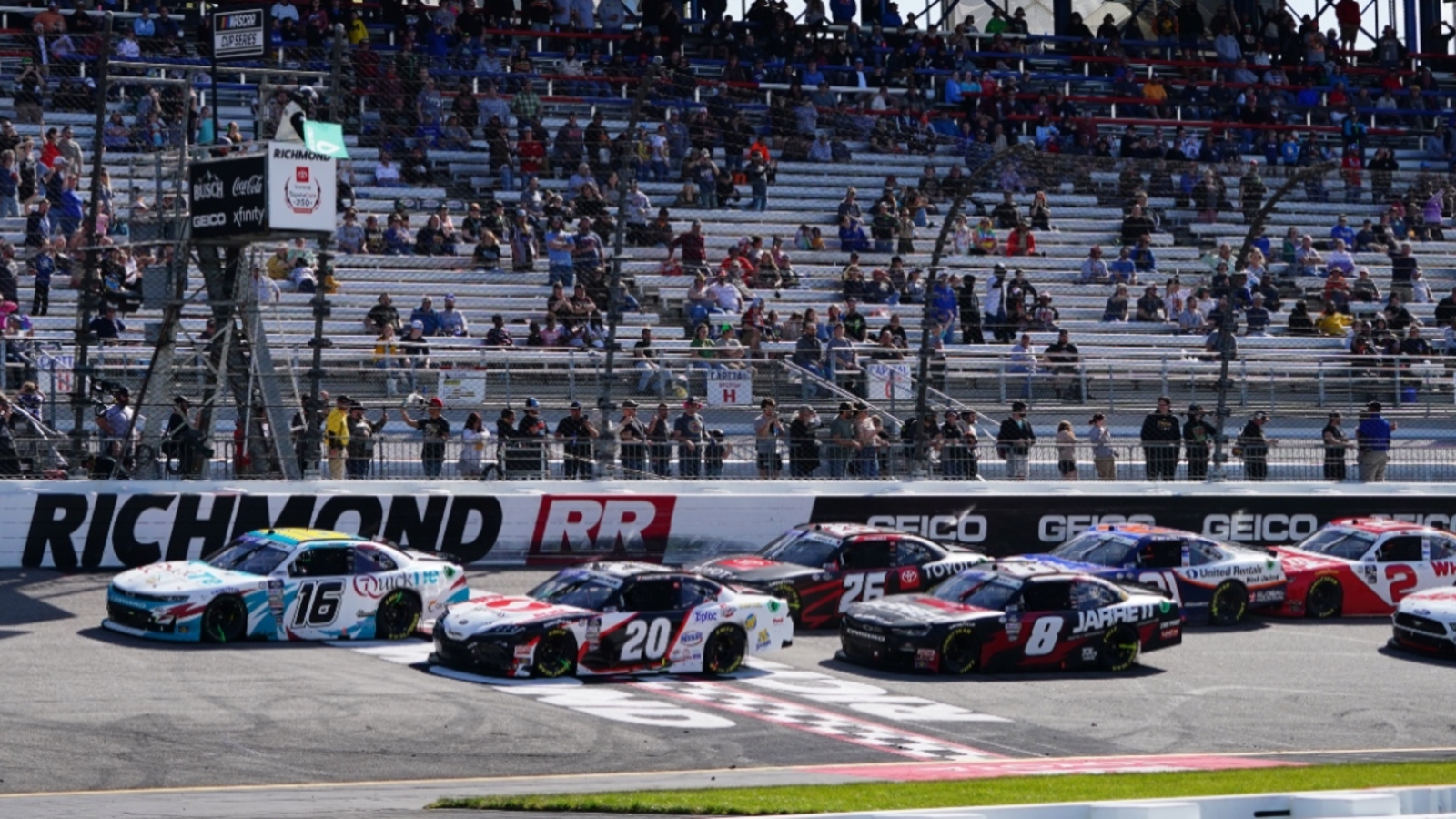 Brandon Jones blows his engine, car catches on fire during Stage 1 at ...