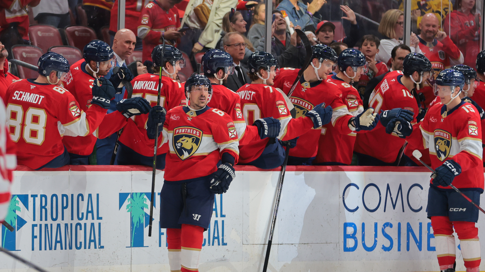 Evan Rodrigues roasts Brad Marchand after scoring his first Panthers ...