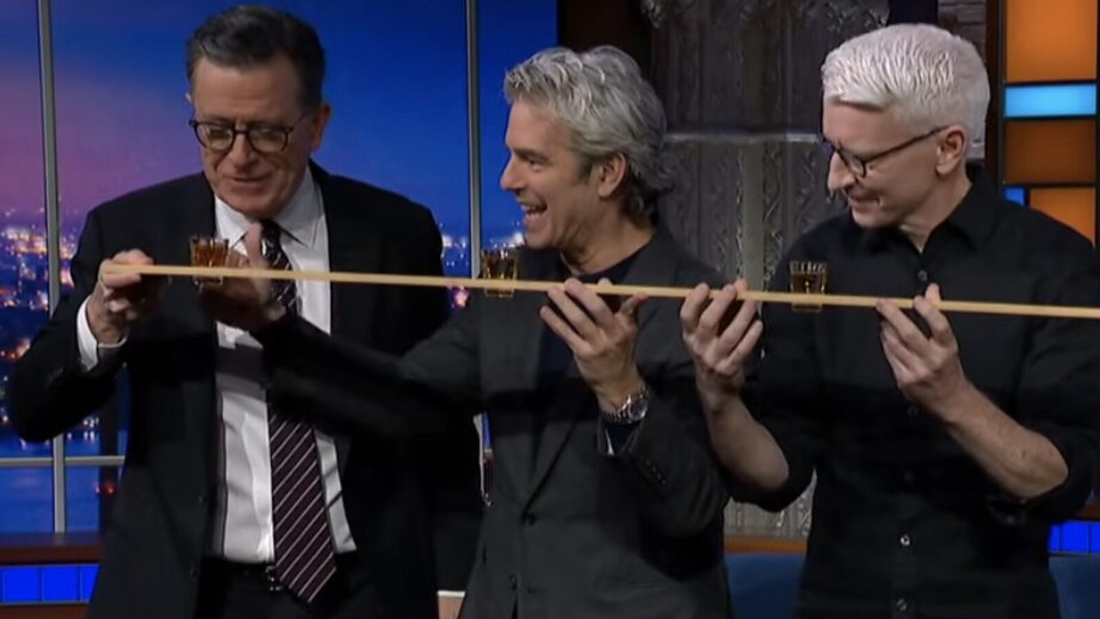 Anderson Cooper & Andy Cohen Take Shots & Spill Secrets With Stephen ...