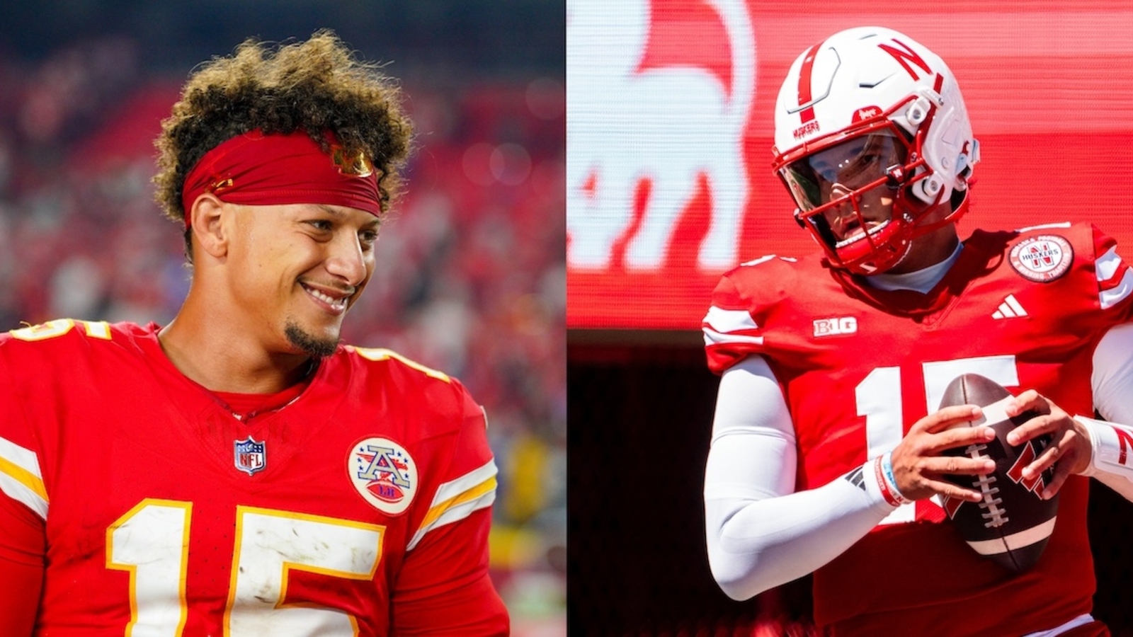 Patrick Mahomes reacts to Nebraska QB Dylan Raiola mimicking his style ...