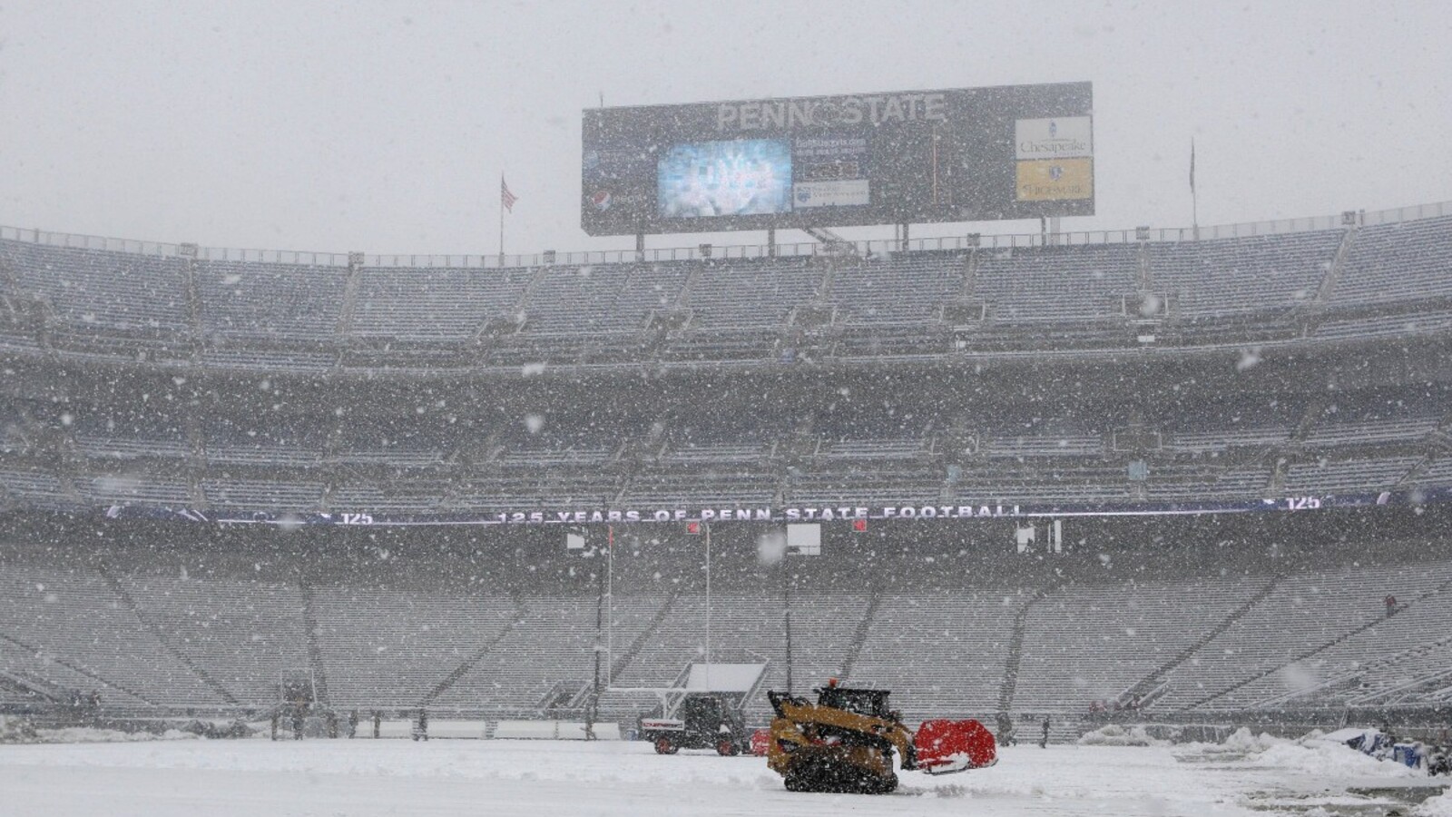 Historic College Football Stadium Covered in Snow Days Before Playoff ...