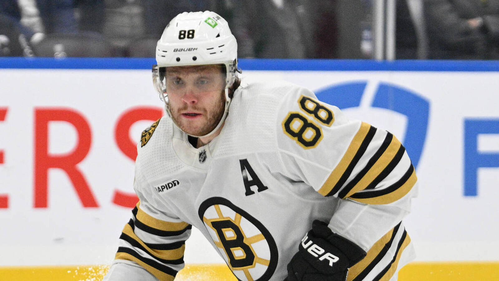 Watch: David Pastrnak gets his helmet knocked off in fight | Yardbarker