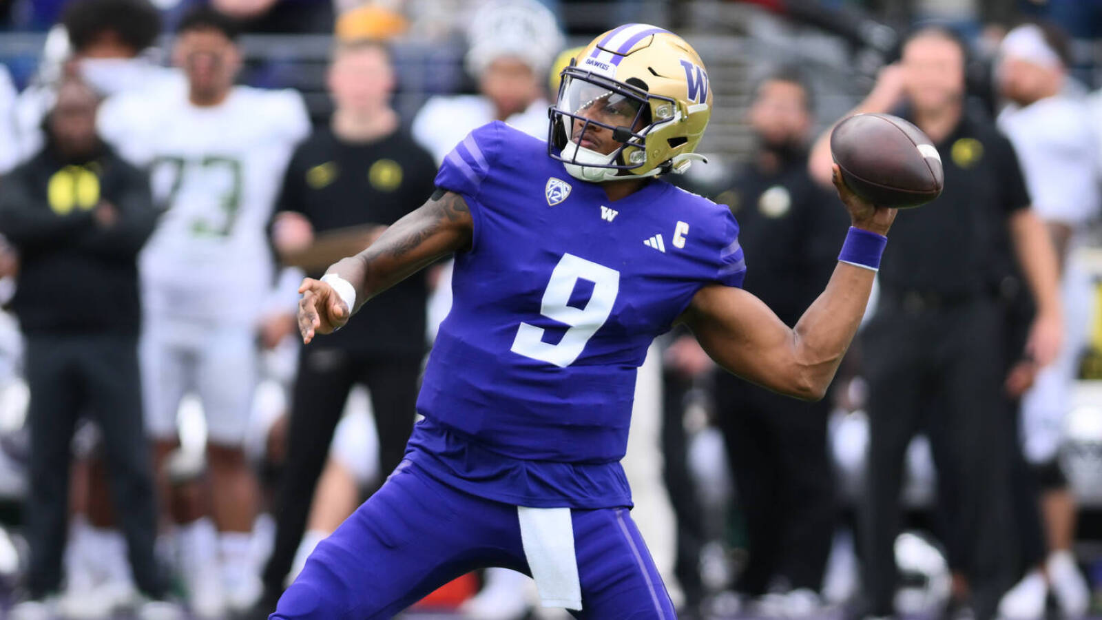 Washington QB Michael Penix Jr. overcome with emotion after win ...