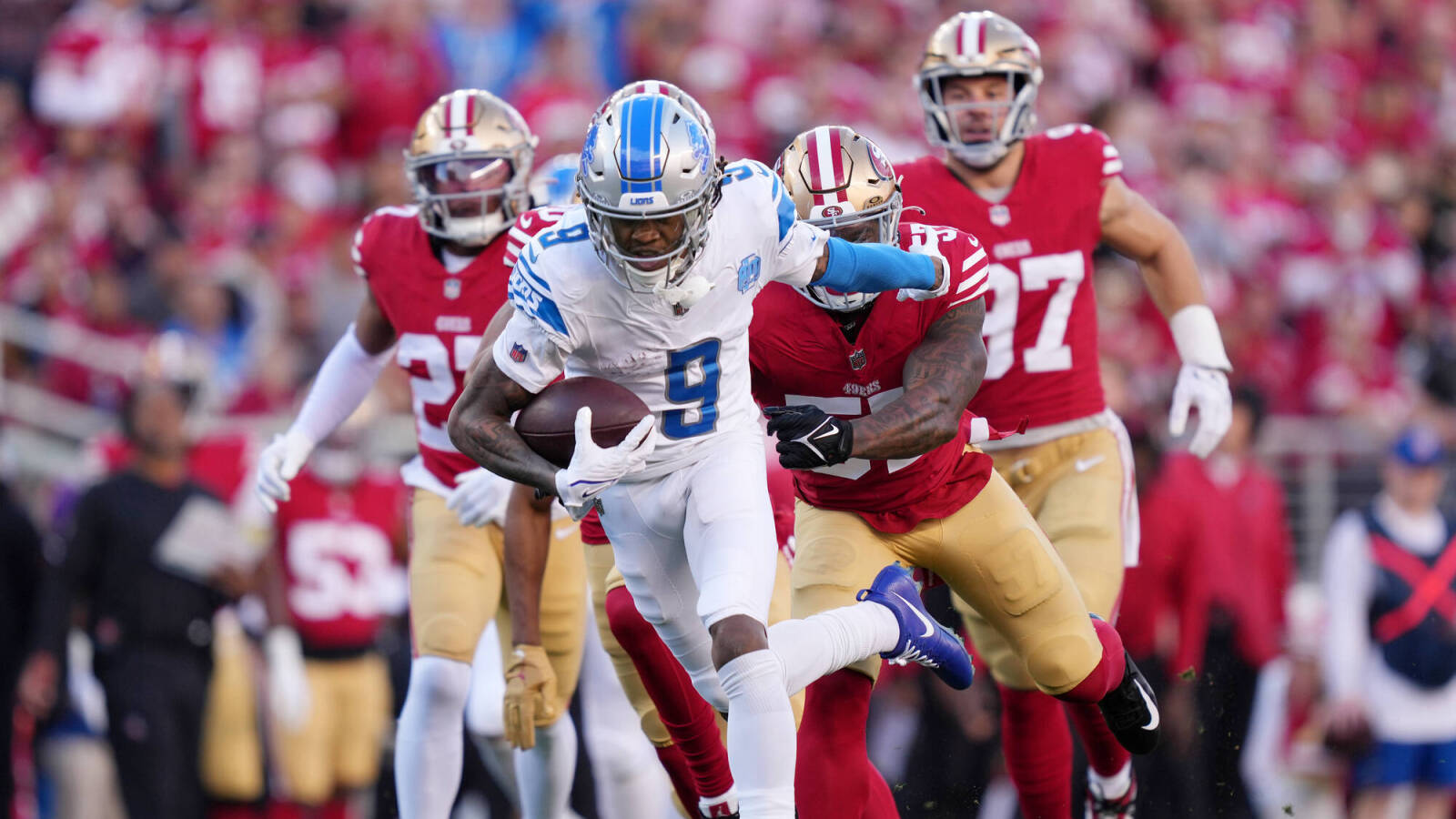 Watch: Lions speedster opens NFC title game with big TD run | Yardbarker