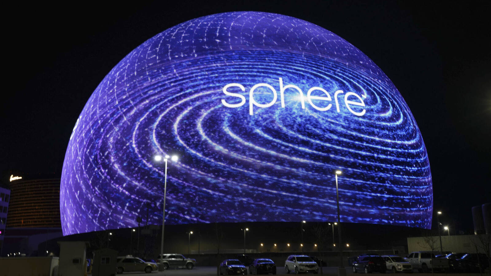 Sphere turned into Chiefs, 49ers helmets during Super Bowl week ...