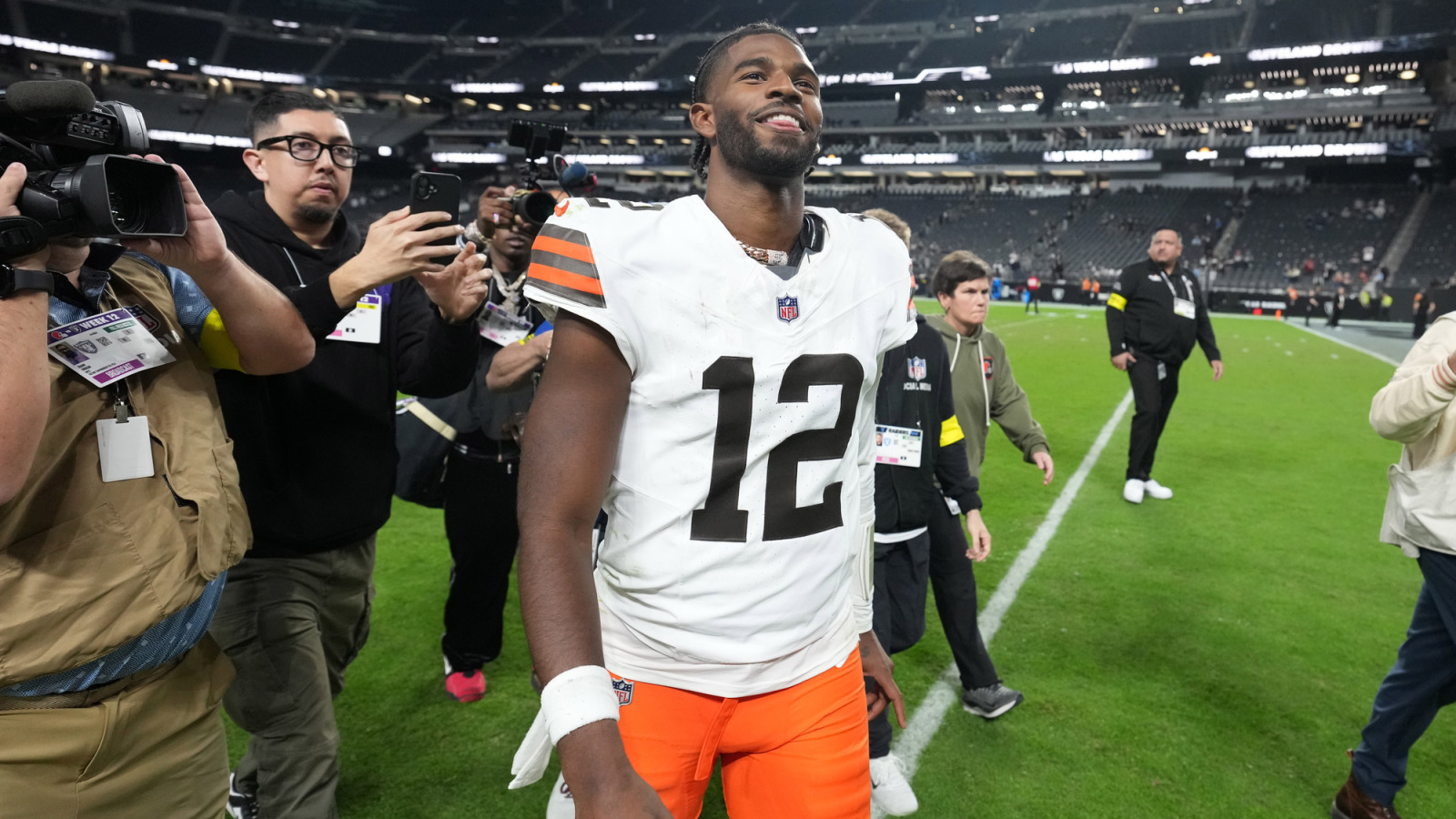 Shedeur Sanders, Maxx Crosby share playfully profane exchange after the ...