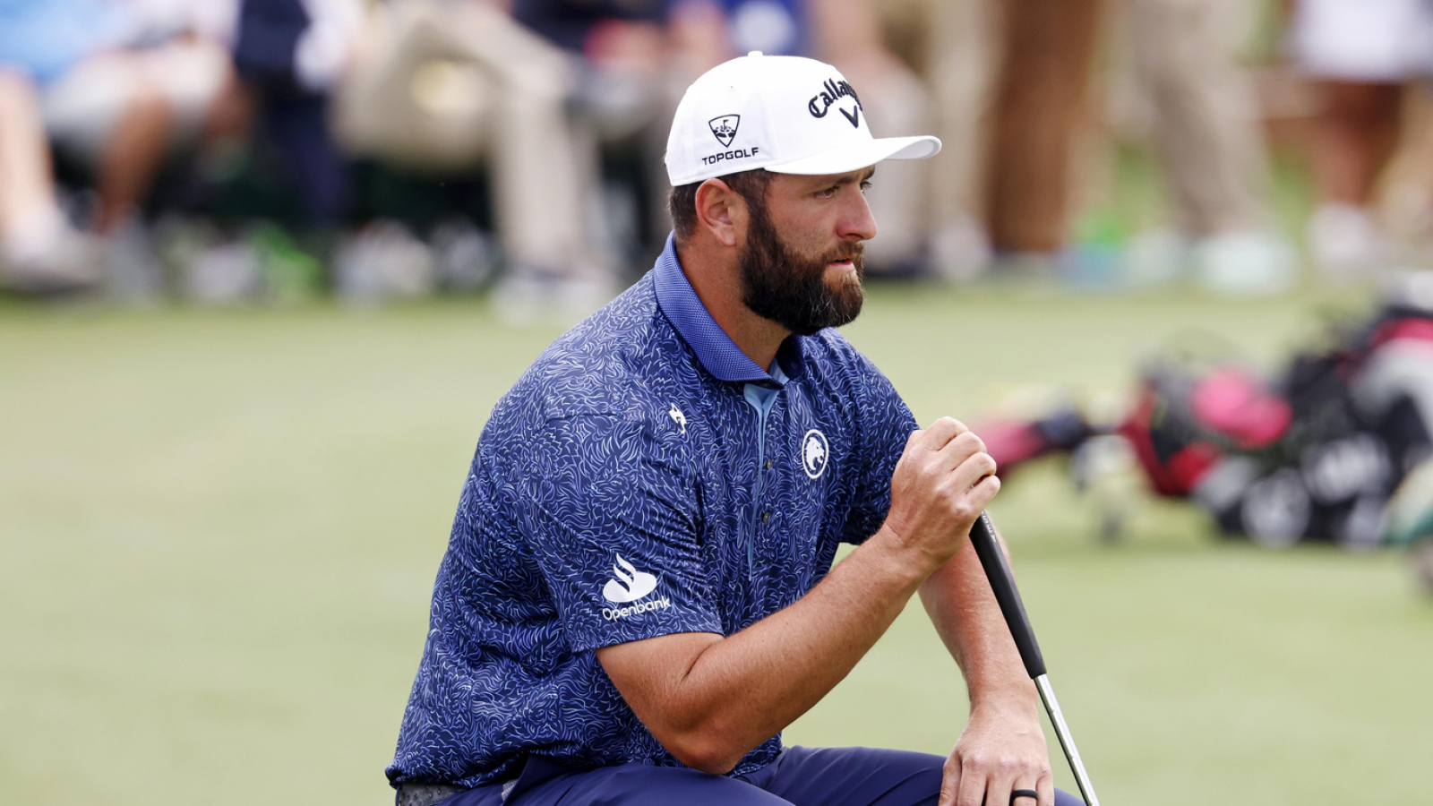 Watch: Jon Rahm nearly snaps his club after bad shot at Masters ...