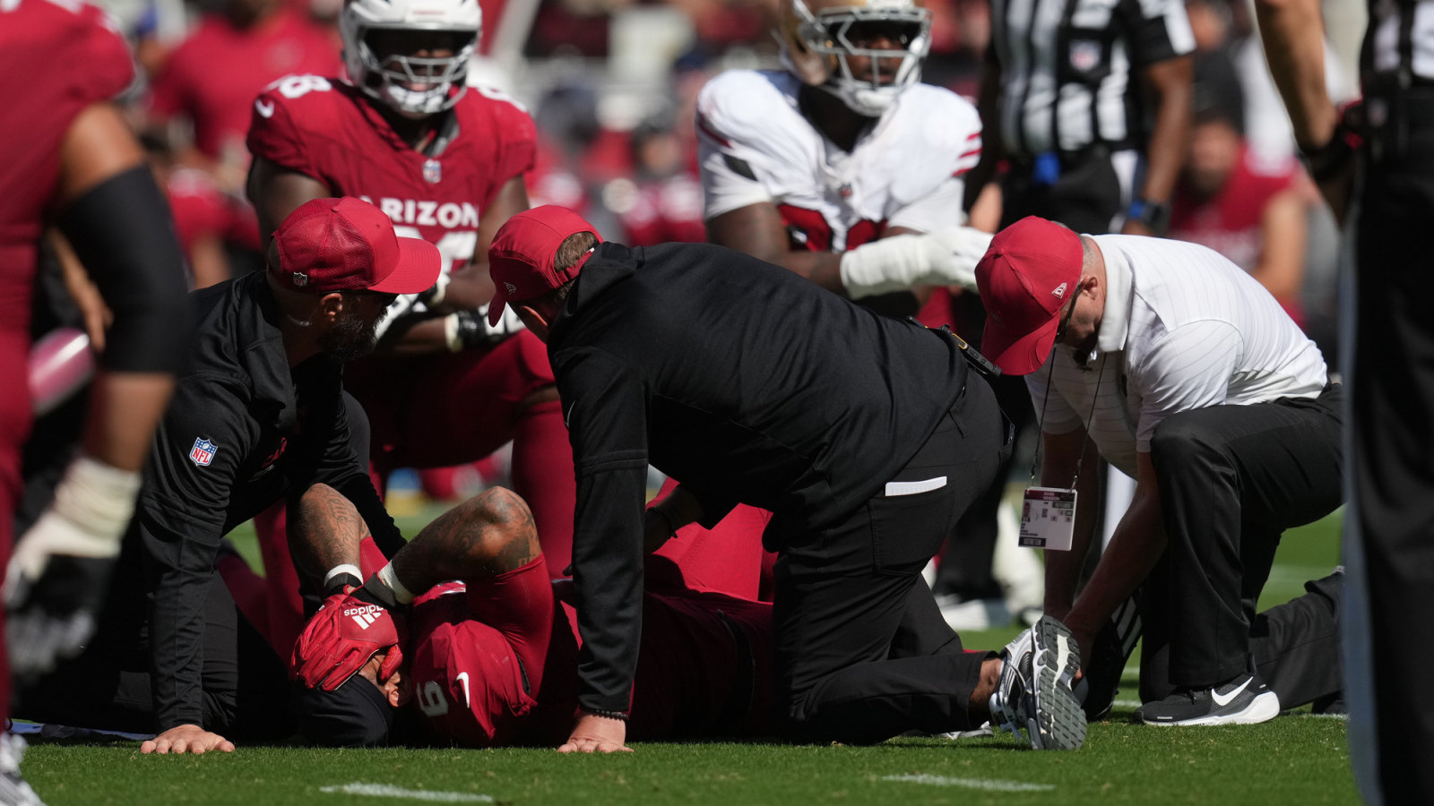 Cardinals – 49ers game: Conner Carted Off The Field With Leg Injury ...