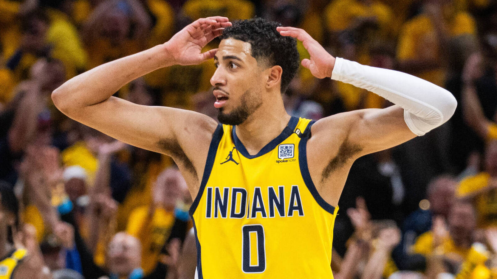 Watch: Tyrese Haliburton reacts to Andrew Nembhard’s Game 3 dagger ...