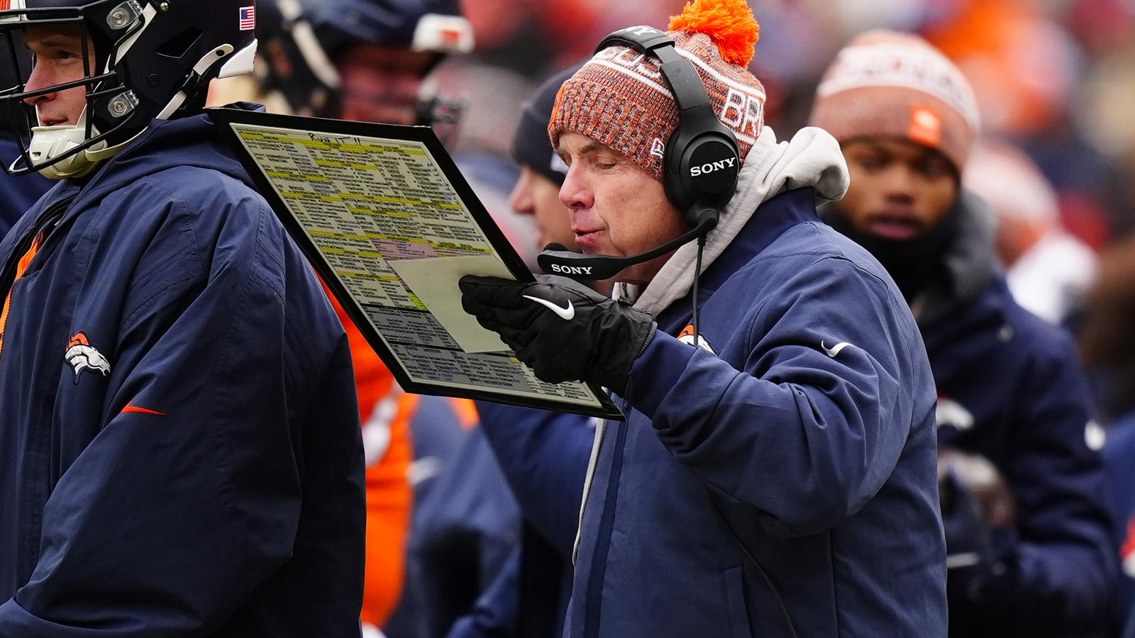 Denver Broncos Head Coach Sean Payton and Quarterback Bo Nix Engaged In ...