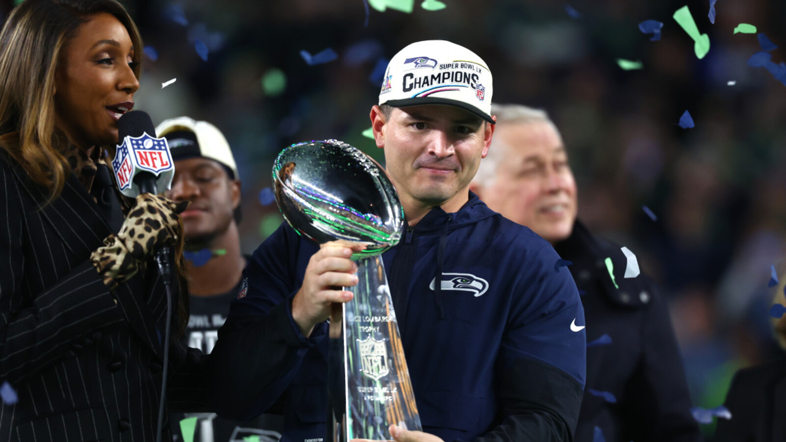 Seahawks Coach Mike Macdonald Snaps Back At Druski At Super Bowl Parade ...
