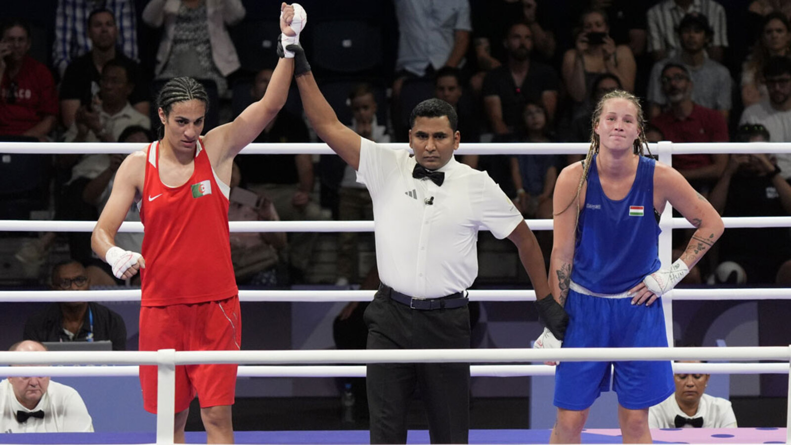 Imane Khelif beats Anna Luca Hamori handily, advances to boxing ...