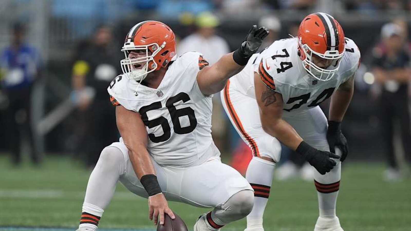 Shedeur Sanders reacts to Browns backup center Luke Wypler replacing ...
