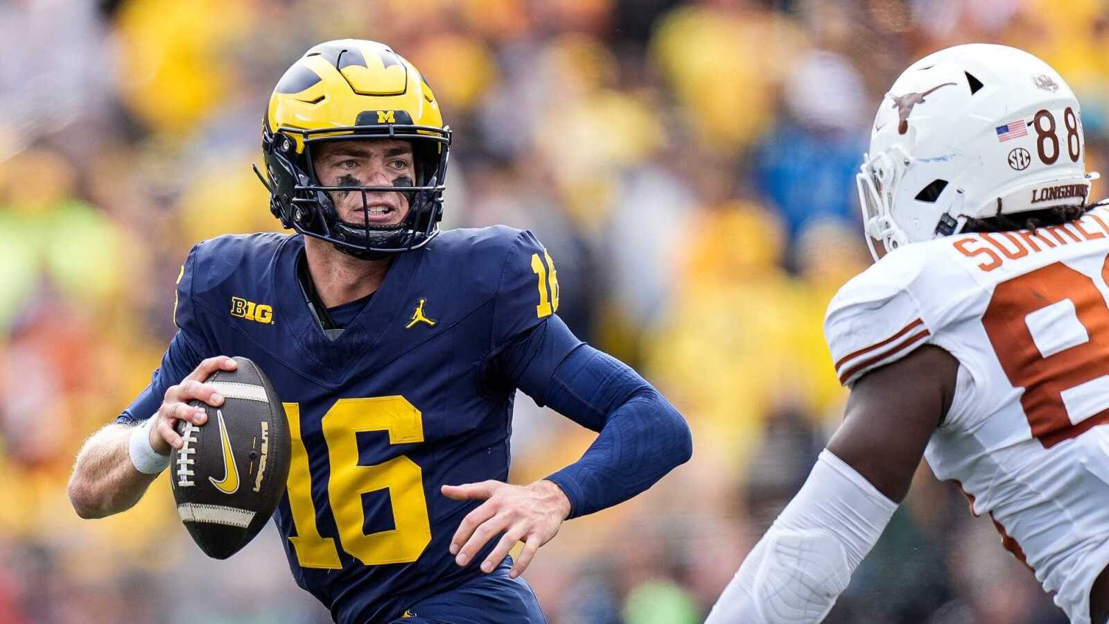 Michigan benches QB Davis Warren after ugly showing | Yardbarker