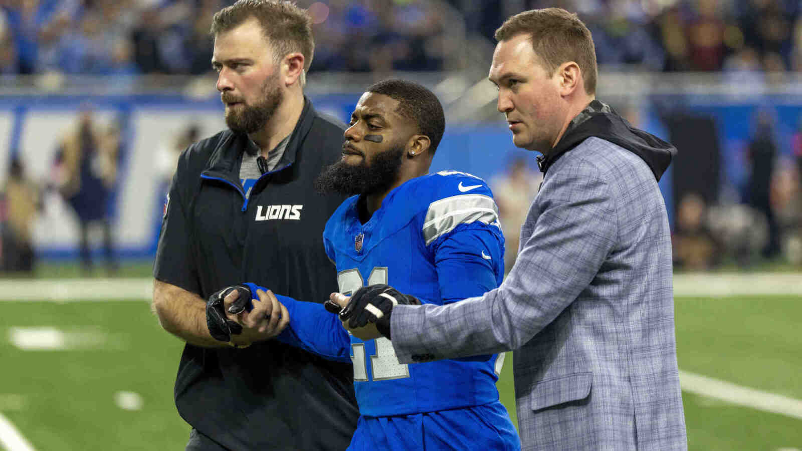 Lions CB Amik Robertson hospitalized with elbow injury | Yardbarker