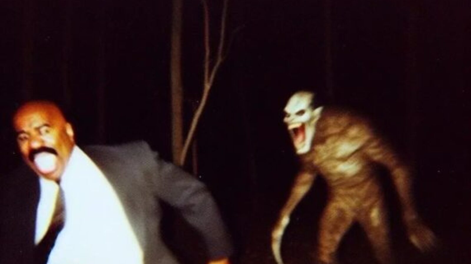 Steve Harvey Being Chased by Monsters Images Go Viral | Yardbarker