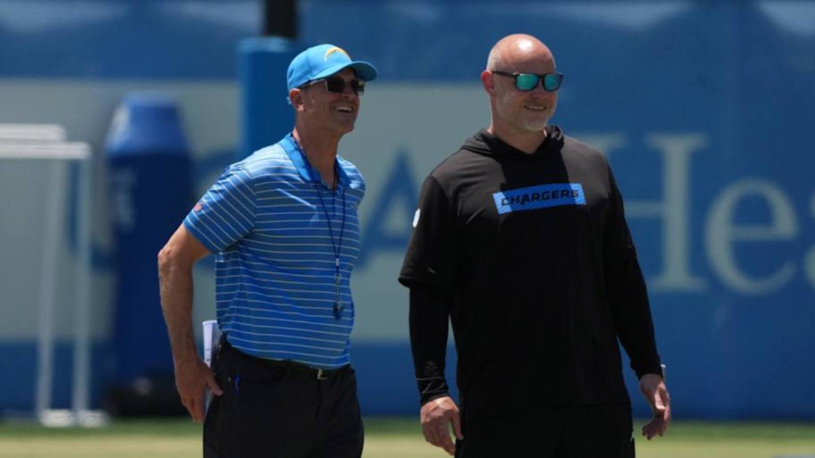 Chargers' Jim Harbaugh goes viral after cameras catch funny minicamp ...