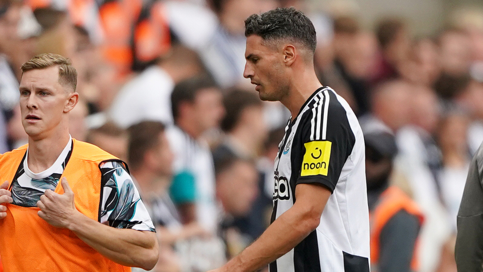 Watch: Newcastle's Fabian Schar shown red card after altercation ...