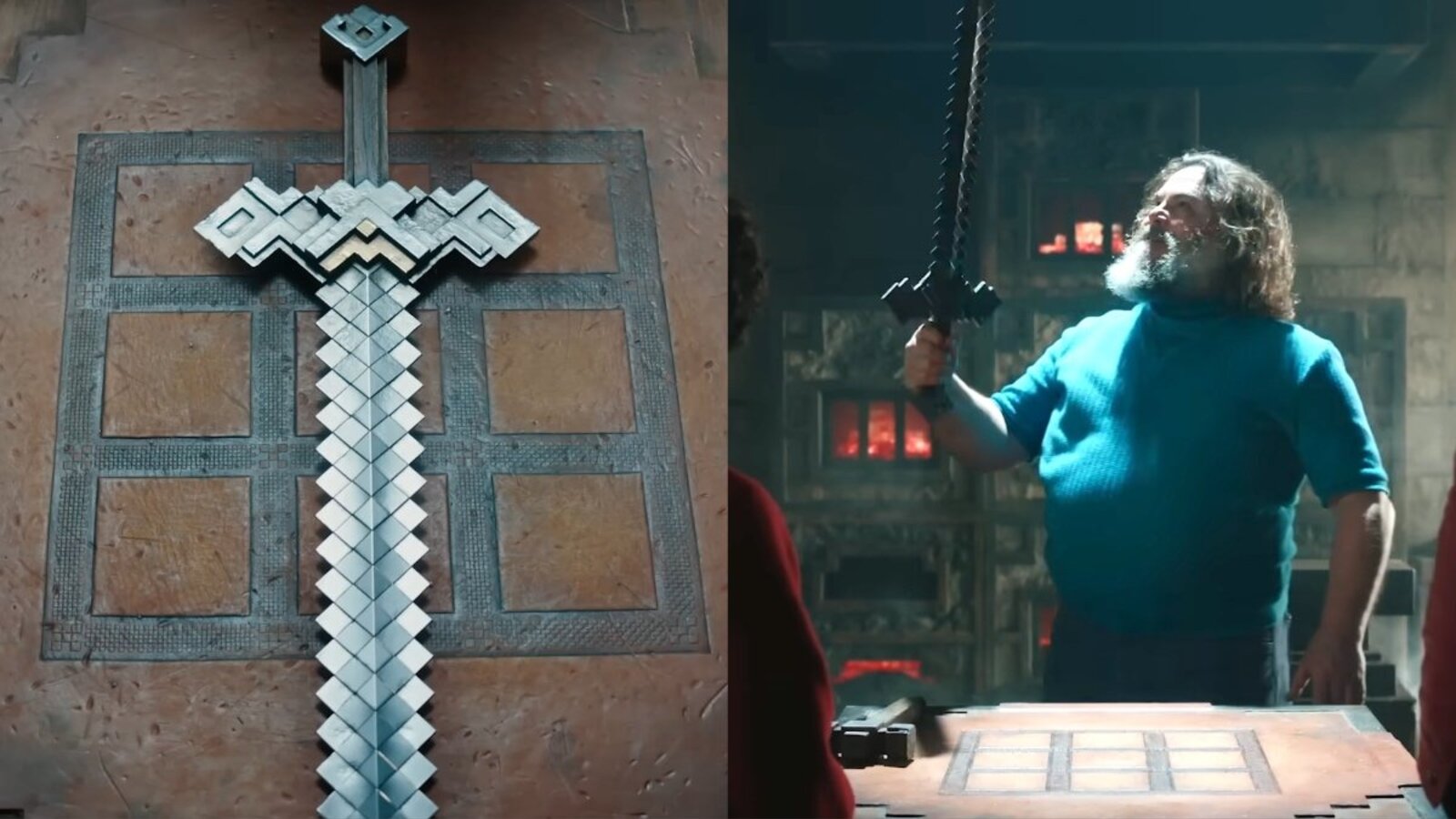 A MINECRAFT MOVIE Clip Reveals Live-Action Crafting Table and Cubic ...