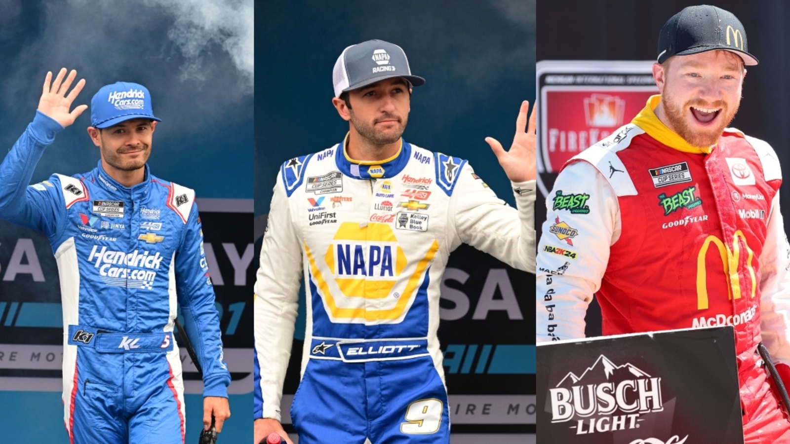 NASCAR insiders opine on whether Kyle Larson, Chase Elliott can catch ...