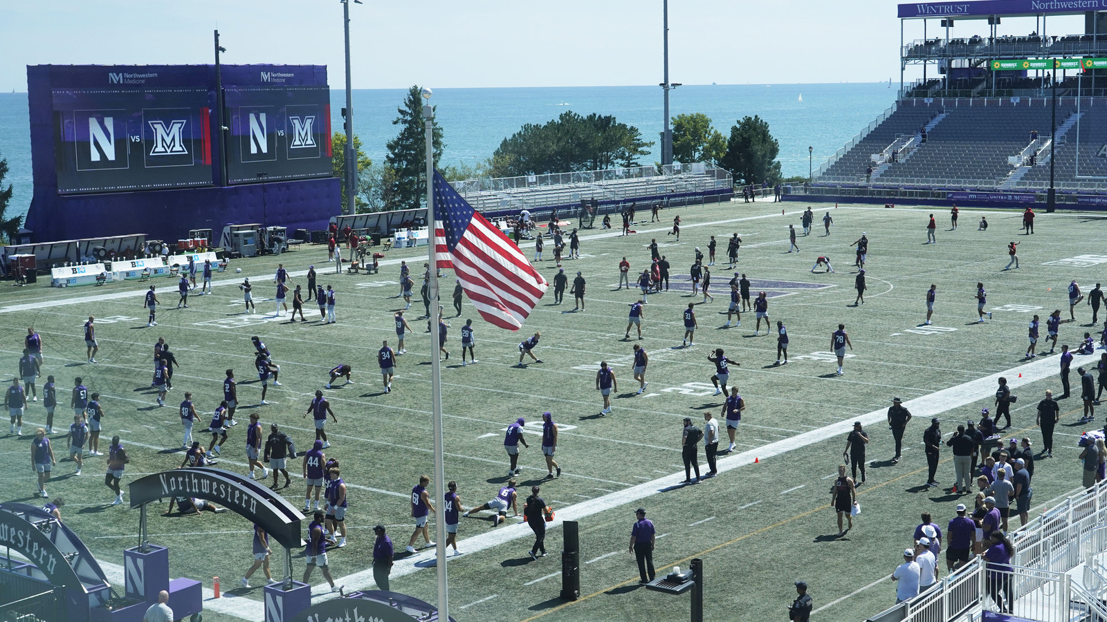 Northwestern playing at temporary stadium with amazing view | Yardbarker