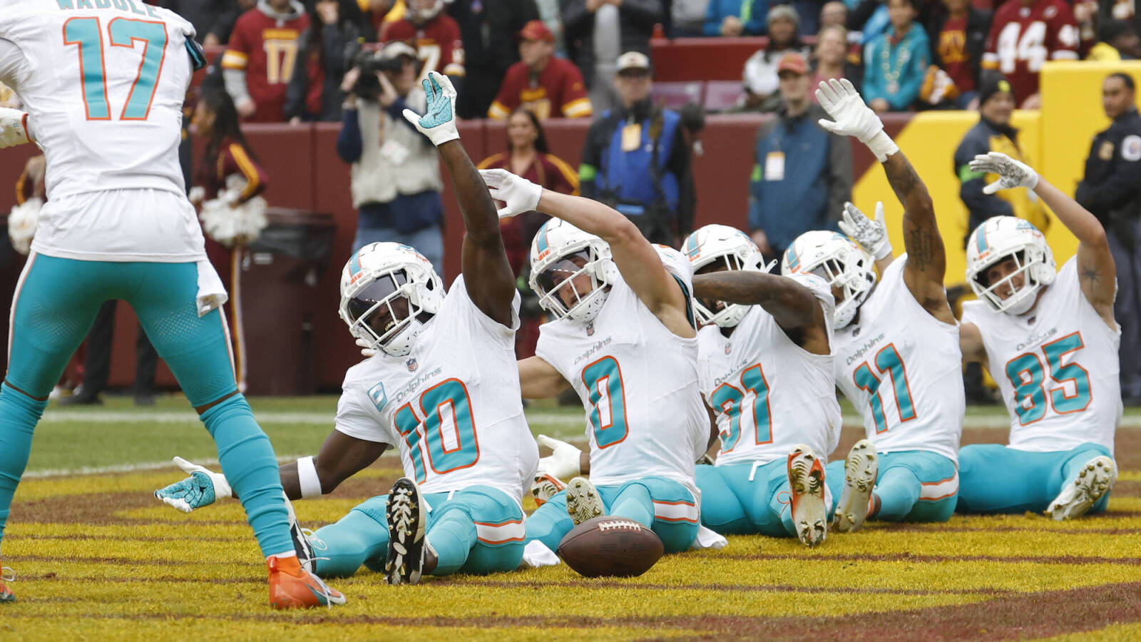 Watch: Dolphins practice, perfect roller coaster TD celebration | Yardbarker