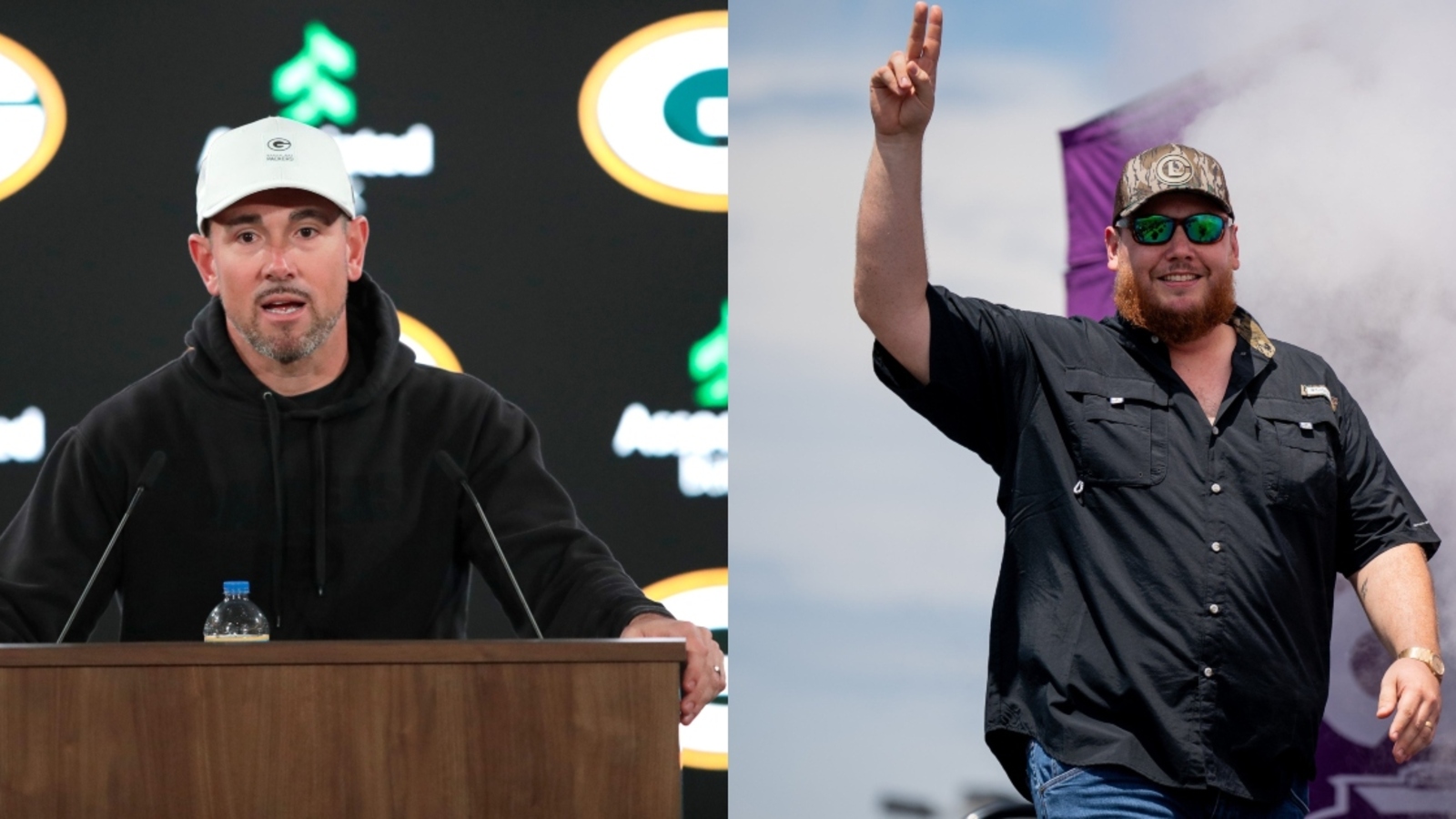 Matt LaFleur, Packers players shotgun beers with Luke Combs | Yardbarker