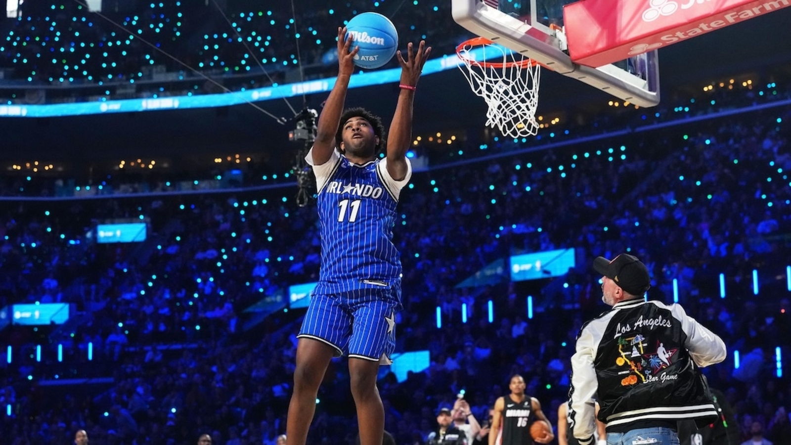 Jase Richardson slams head on failed attempt during NBA All-Star Dunk ...