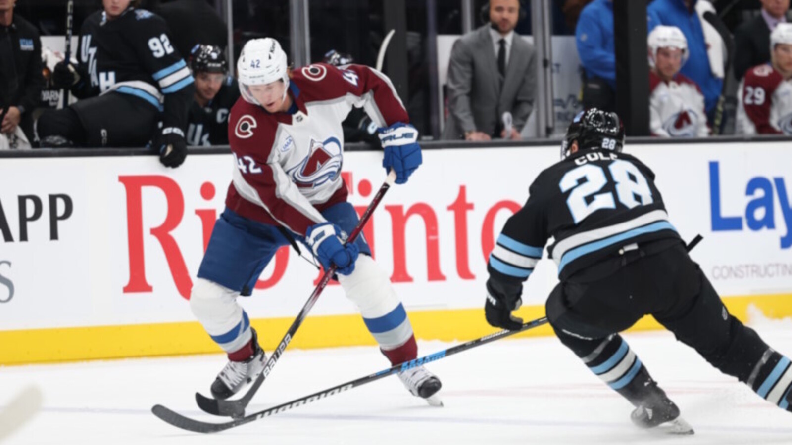 Avalanche defenseman Josh Manson exits game after collision along ...