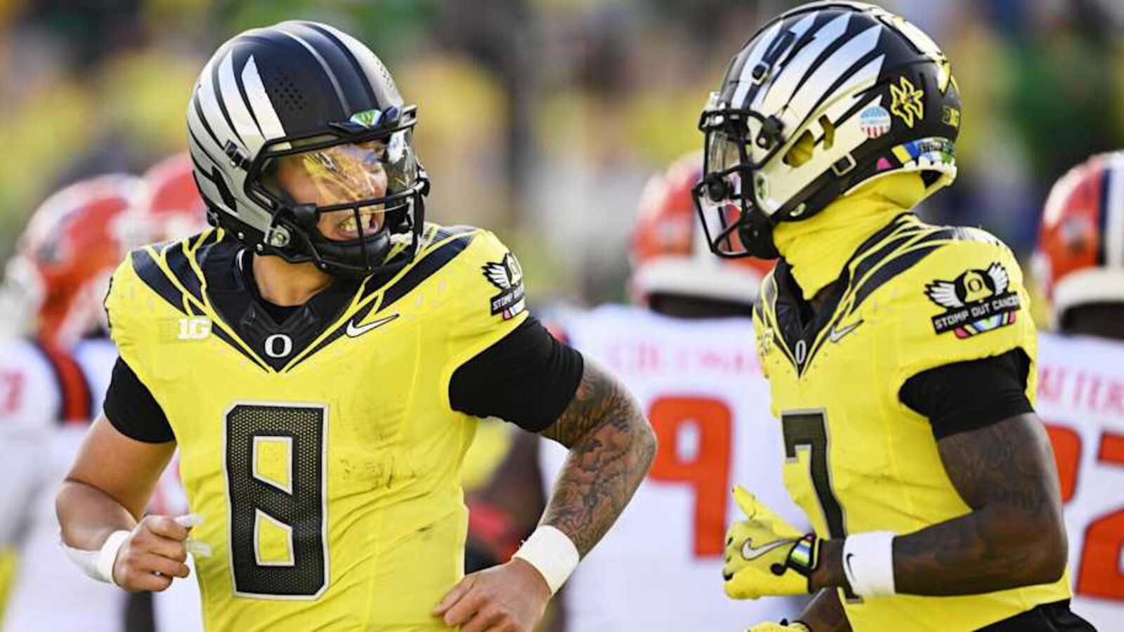Oregon Ducks Receiver Evan Stewart Leads Nation in Impressive Statistic ...