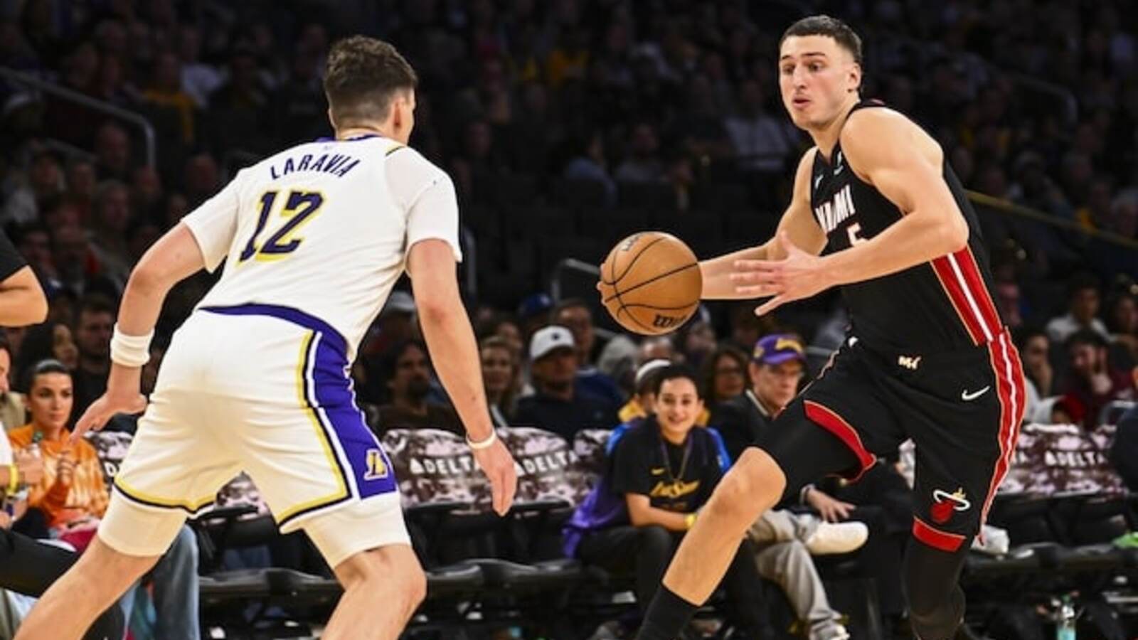 Lakers Highlight: Luka Doncic Logs Triple-Double, Jake LaRavia Steps Up Against Heat | Yardbarker