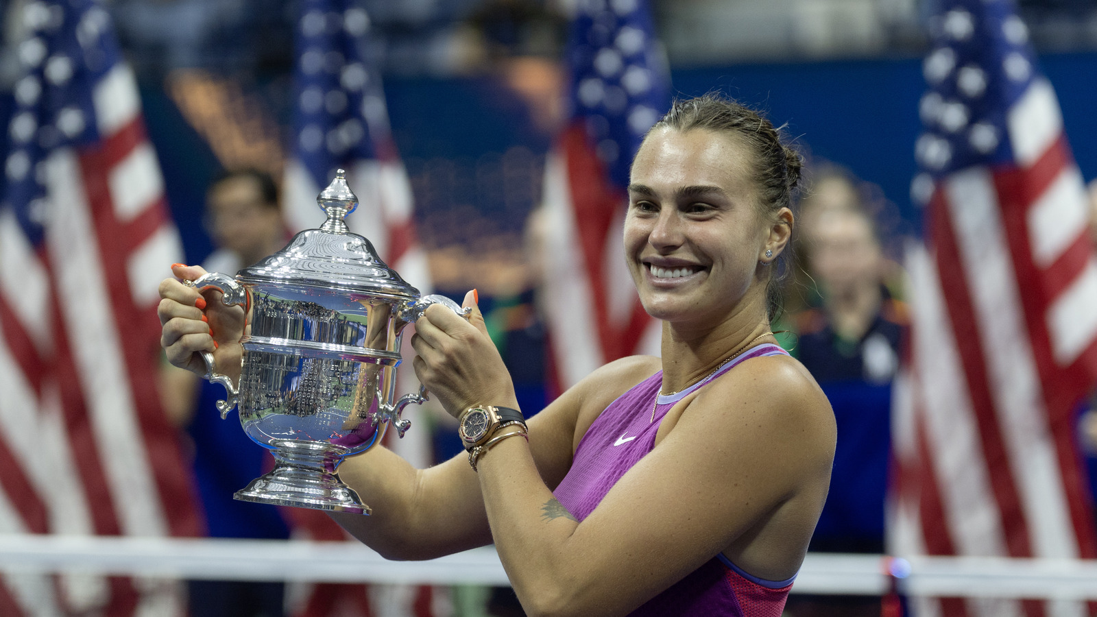 Watch: Aryna Sabalenka expresses her emotions about being back on court ...