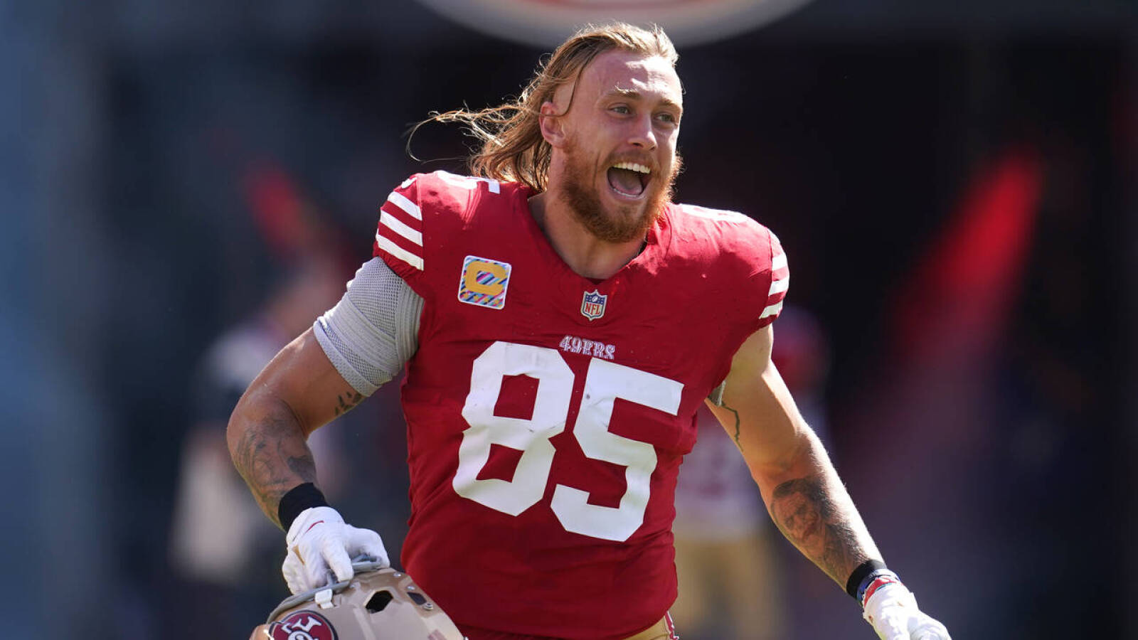 George Kittle fined for vulgar message he displayed on his shirt ...